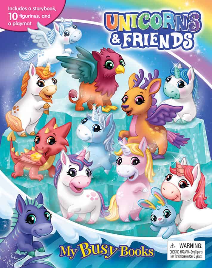 Unicorn Kids Book, Unicorn Figurines, Unicorn Playmat – Phidal